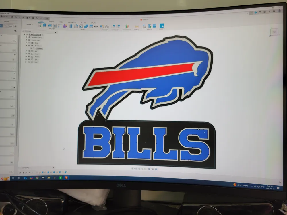 Buffalo Bills Light Box by KSG designs - MakerWorld
