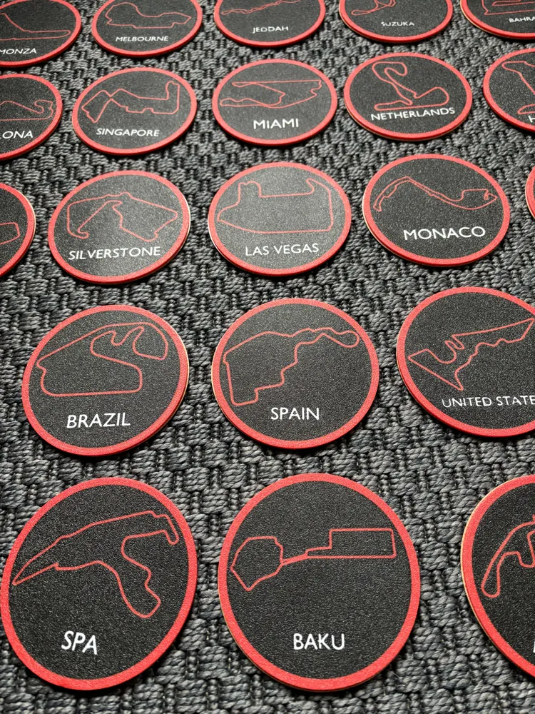 F1 Race Tracks Coasters 2026 - Free 3D Print Model - MakerWorld