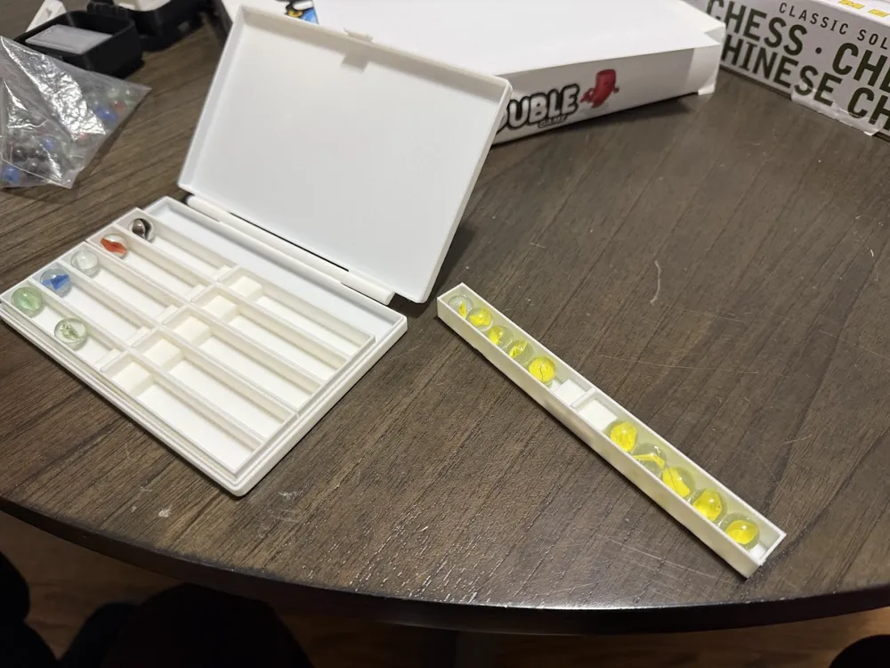 Chinese Checkers Marble Storage Box by daviddoria - MakerWorld