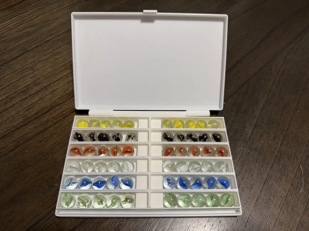 Chinese Checkers Marble Storage Box by daviddoria - MakerWorld