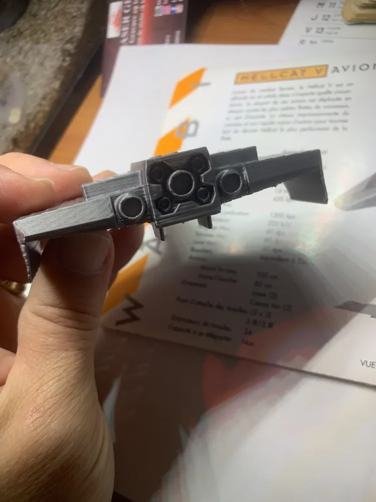 Wing Commander Hellcat V Fighter - Free 3D Print Model - MakerWorld