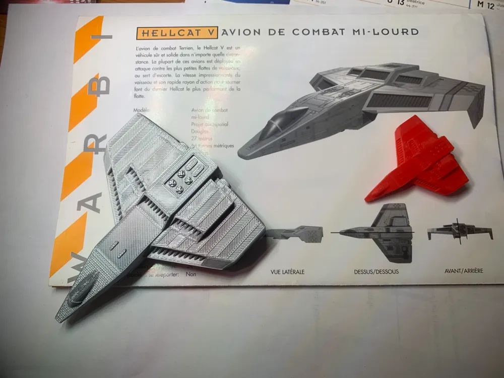 Wing Commander Hellcat V Fighter - Free 3D Print Model - MakerWorld