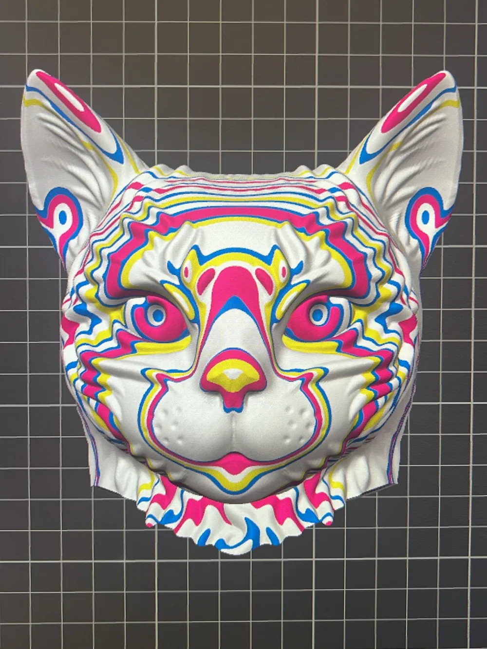 Modern Cat ColorStacked Bust - Free 3D Print Model - MakerWorld