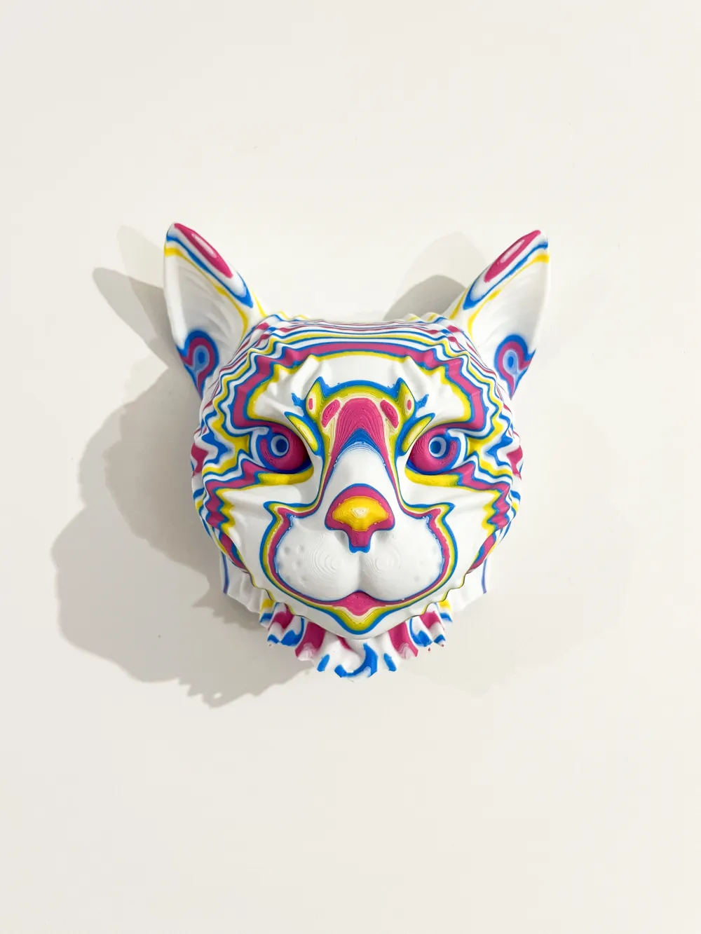 Modern Cat ColorStacked Bust - Free 3D Print Model - MakerWorld