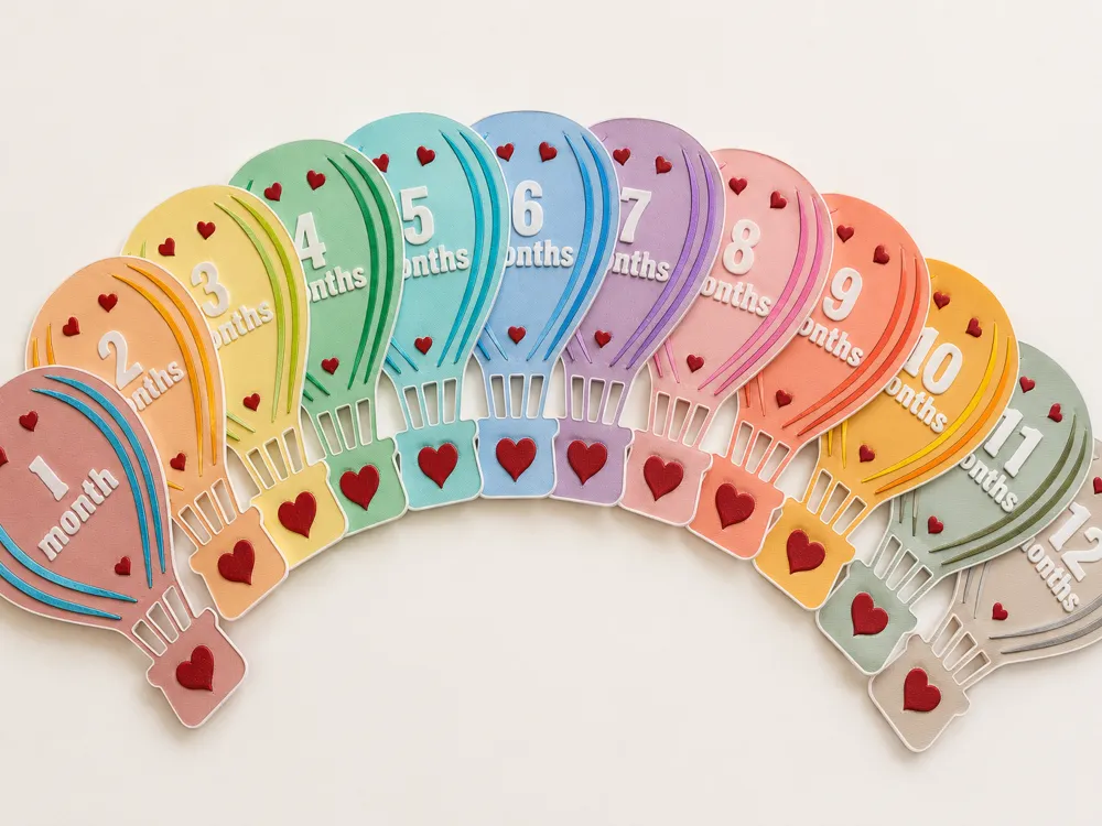 Month - Plaque - Design - Baby - Birth - Gift - Free 3D Print Model ...
