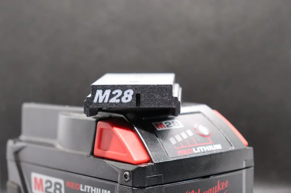 Milwaukee M28 Battery holder 24g - Free 3D Print Model - MakerWorld