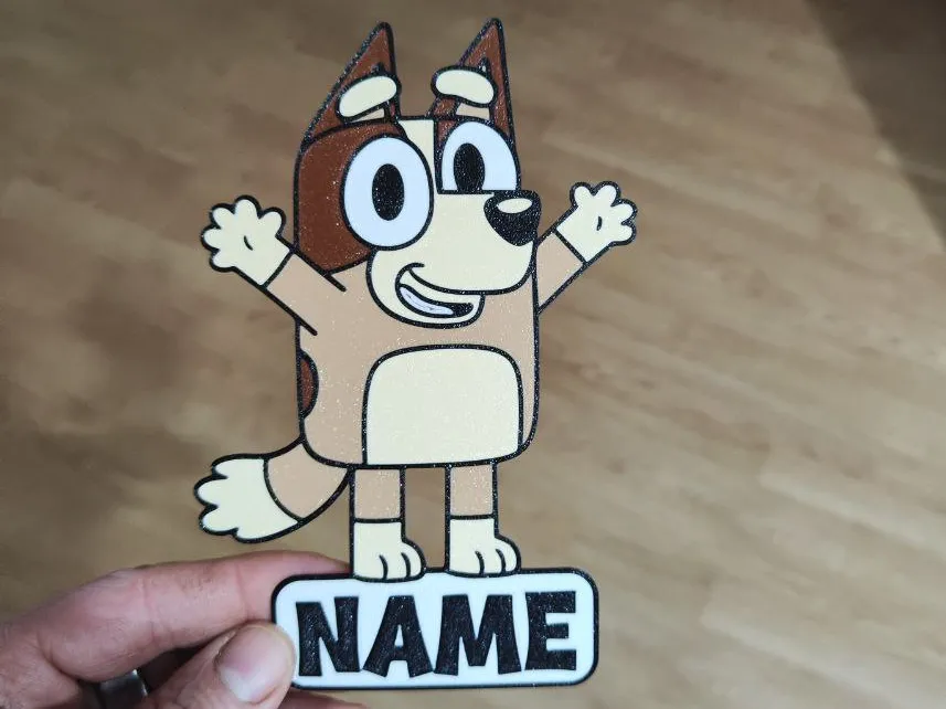bingo heeler-tu nombre-your name - Free 3D Print Model - MakerWorld
