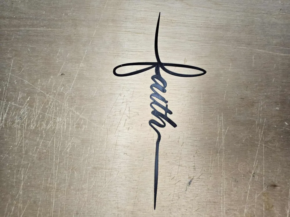 Faith Cross Vertical Wall Art - Free 3D Print Model - MakerWorld