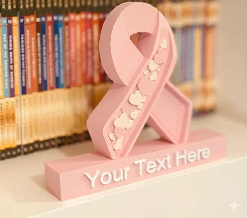 Breast Cancer Ribbon - Free 3D Print Model - MakerWorld