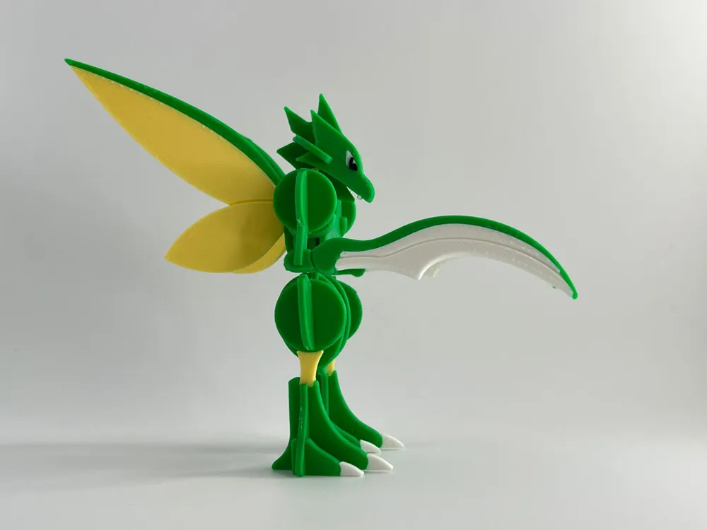 Pokemon #123 - Scyther Kit card - Free 3D Print Model - MakerWorld