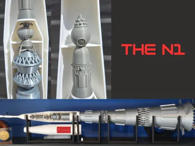 Soviet N1 Rocket 1:100 Scale by SpaceStreamBuilds MakerWorld: Download ...