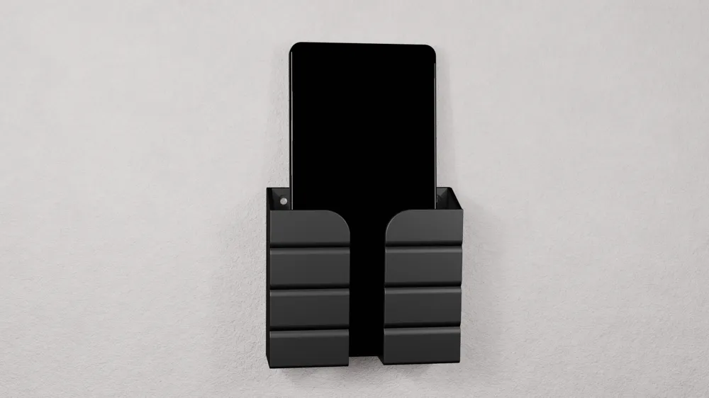 Wall-Mounted Phone & Remote Holder – Easy Storage - Free 3D Print Model ...