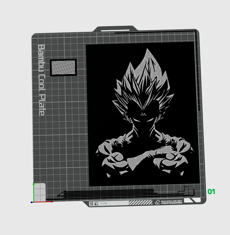 Majin Vegeta Art / DragonBall Z / Wall Art - Modello di stampa 3D ...