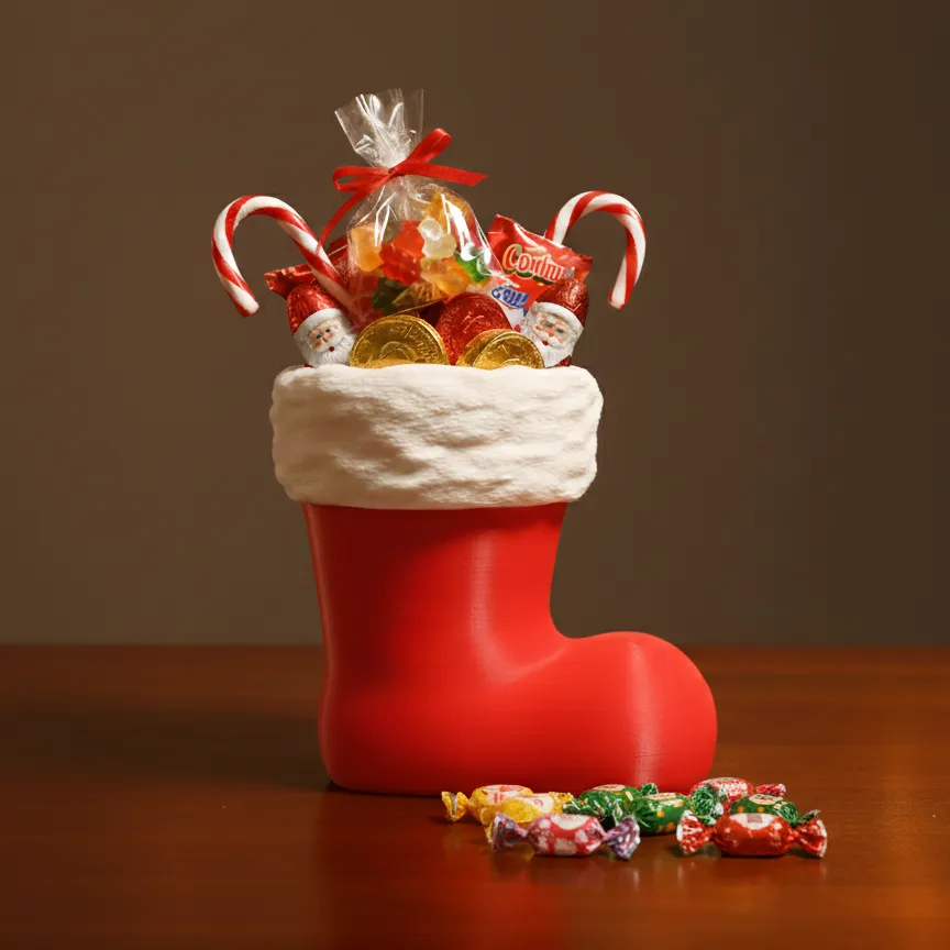 Christmas Candy Boot - Free 3D Print Model - MakerWorld