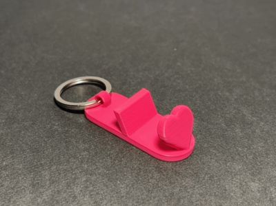 Heart Keychain Phone Stand - Free 3D Print Model - MakerWorld