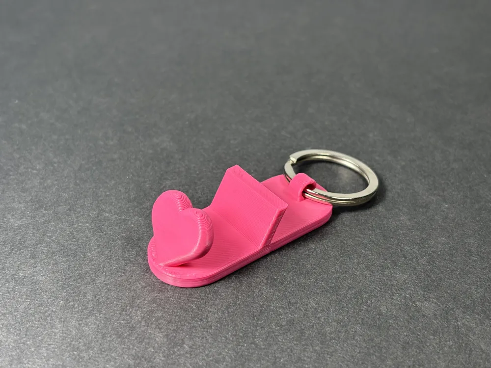 Heart Keychain Phone Stand - Free 3D Print Model - MakerWorld