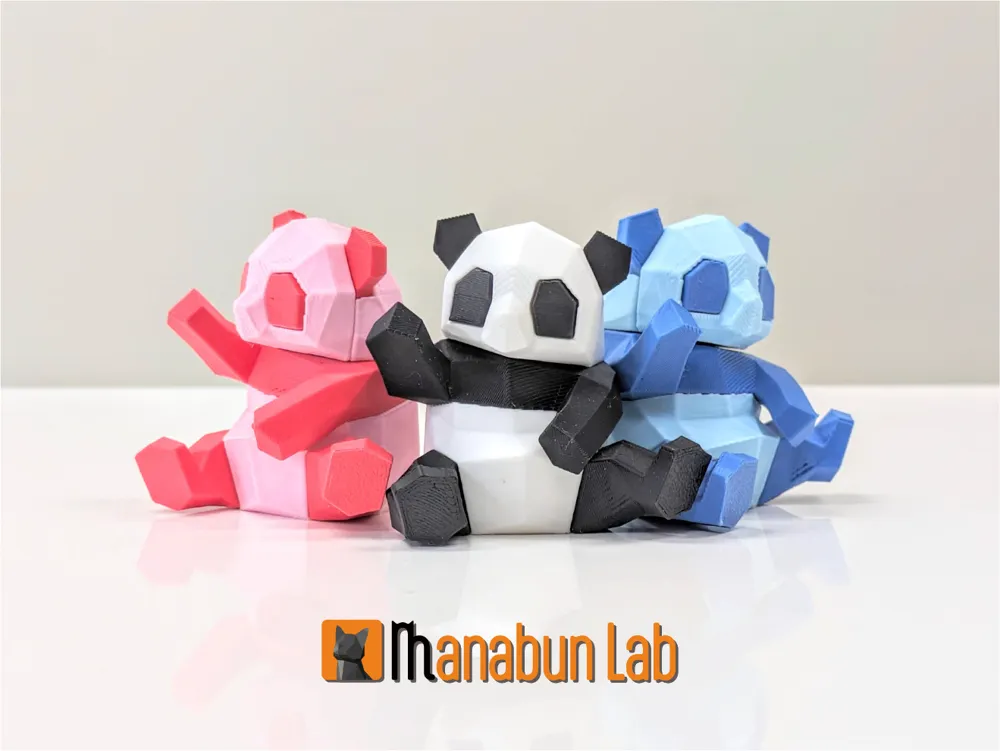 Low Poly Baby Panda Puzzle - Free 3D Print Model - MakerWorld