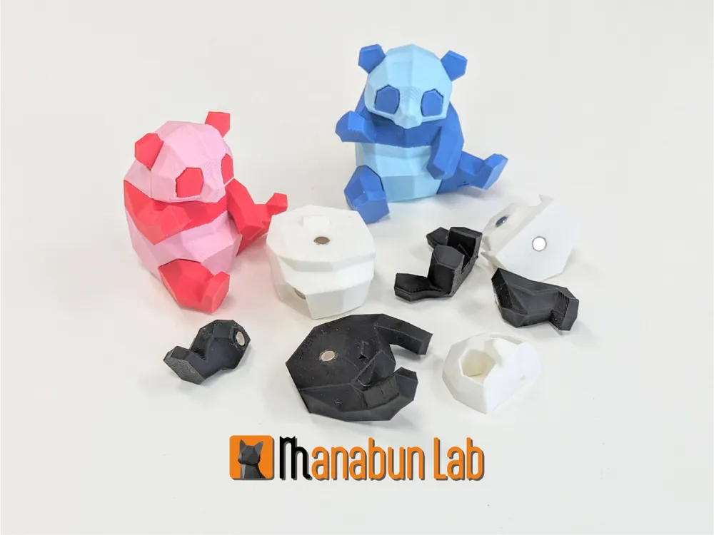 Low Poly Baby Panda Puzzle - Free 3D Print Model - MakerWorld