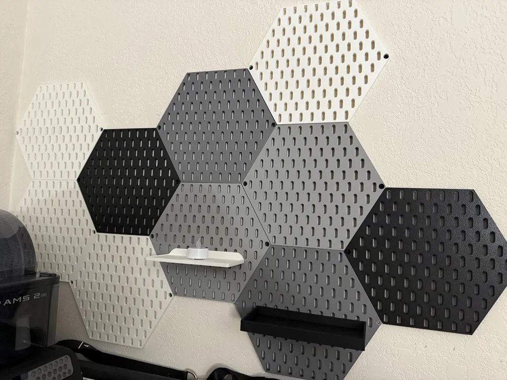 Hexagonal Skadis type board v2 - Free 3D Print Model - MakerWorld