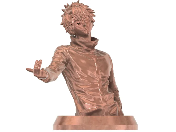 Jujutsu Kaisen Satoru Gojo Bronze Statue - Free 3D Print Model - MakerWorld