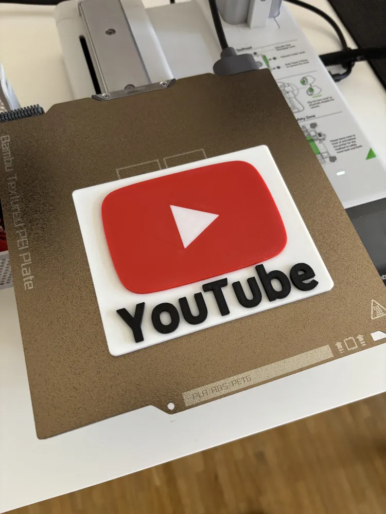 Youtube Subscribe Button Sign Logo Plaque by Marco RC ArenaMakerWorld ...