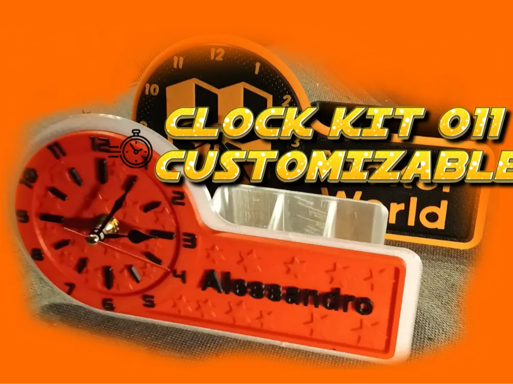 Clock 011 with Custom Text by SeventyFive MakerWorld: Download Free 3D Models