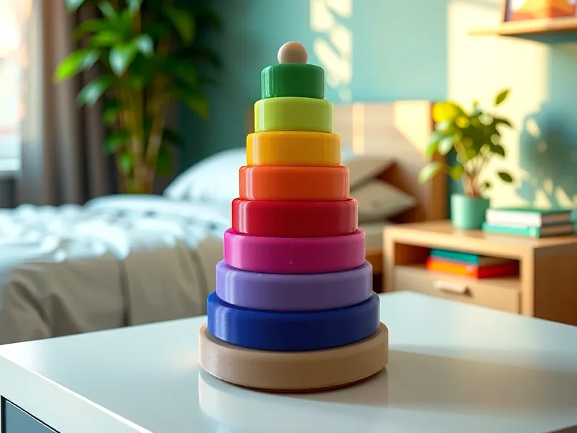 Stackable Rings Tower, Baby’s First Precision Game by CutMaster ...