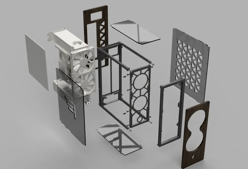 4TF MKiii - ITX PC Case with LP GPU support - Free 3D Print Model ...