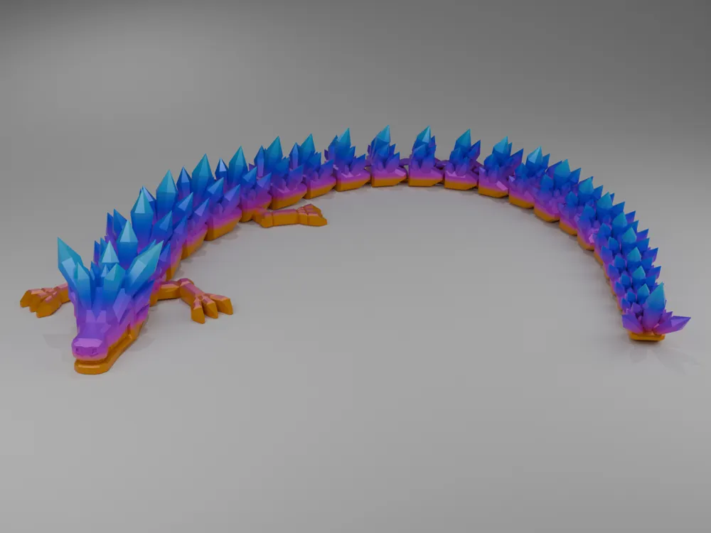 Articulated Crystal Dragon Multicolor by Maty505 MakerWorld: Download ...
