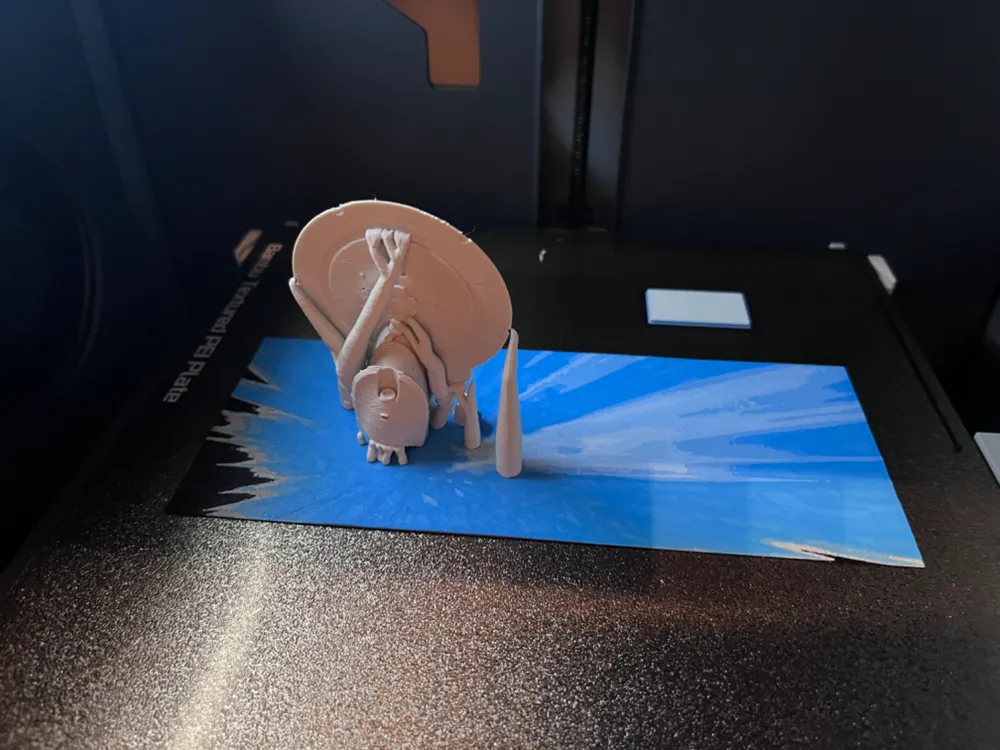 Star Trek - HueForge Hybrid - Enterprise B in Warp by Tschonke - MakerWorld