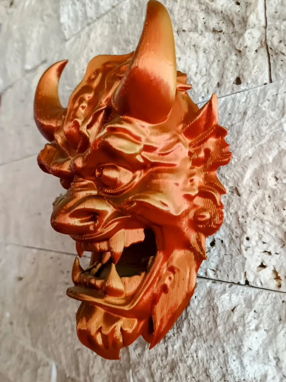 Oni Face Sculpture – Japanese Demon by ovitek_ MakerWorld: Download ...