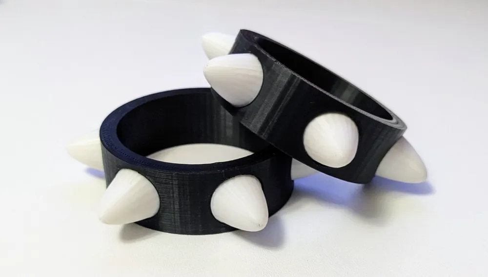 Bowser Cuffs with Spikes by MK2MR2 - MakerWorld