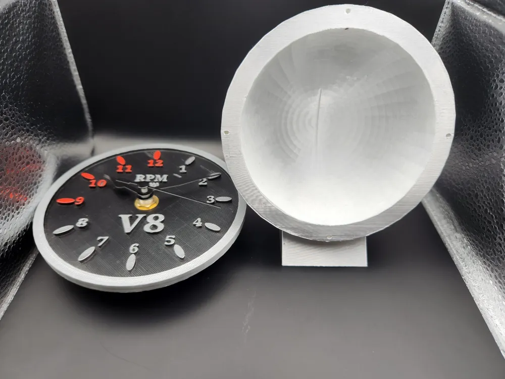 Retro V8 Tachometer Style Clock by HobbyBrosMakerWorld: Download Free ...