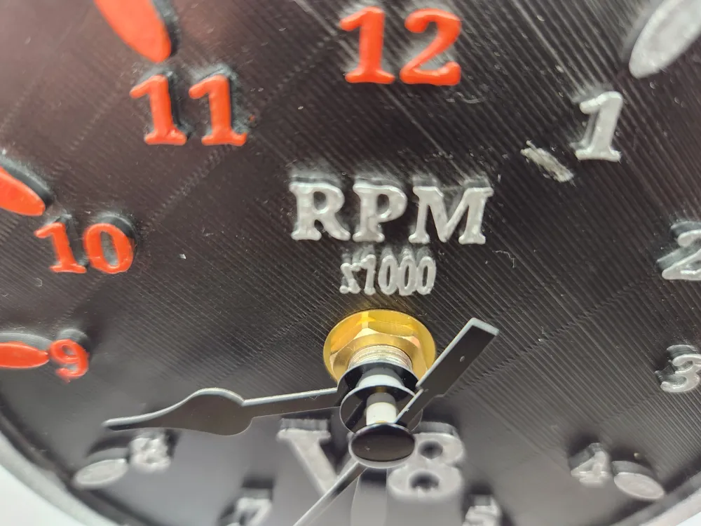 Retro V8 Tachometer Style Clock by HobbyBrosMakerWorld: Download Free ...