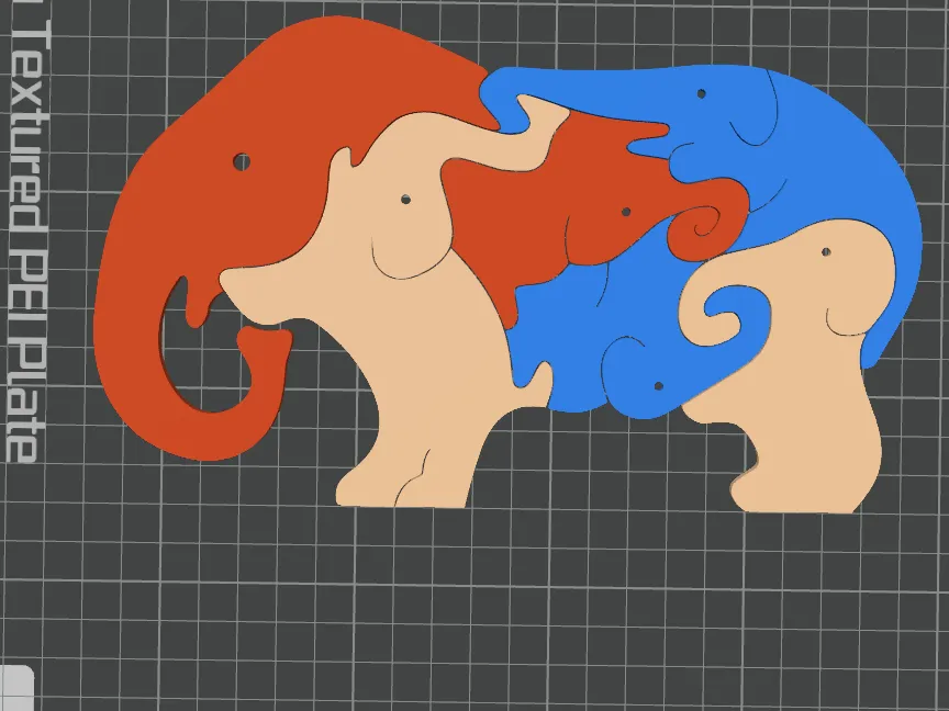 Elephant puzzle by Kdemamkuponky - MakerWorld