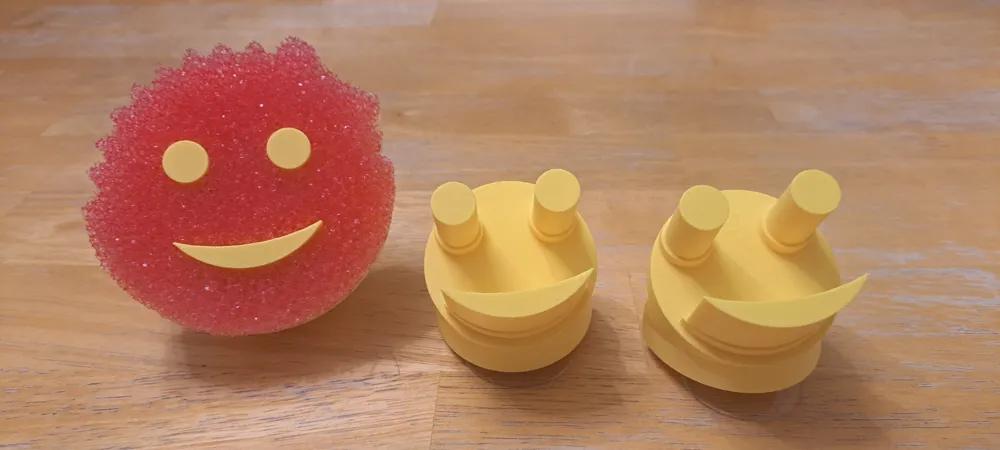 Scrub Daddy With Suction Cup - Free 3D Print Model - MakerWorld