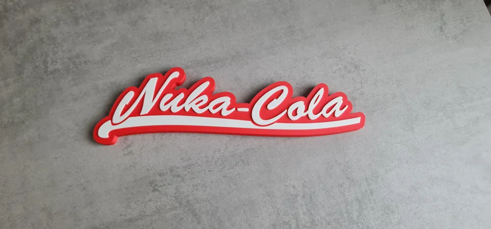 Nuka Cola Fallout logo / sign - Free 3D Print Model - MakerWorld