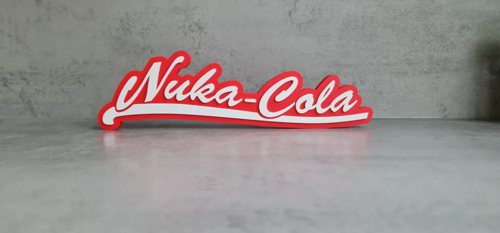 Nuka Cola Fallout logo / sign - Free 3D Print Model - MakerWorld