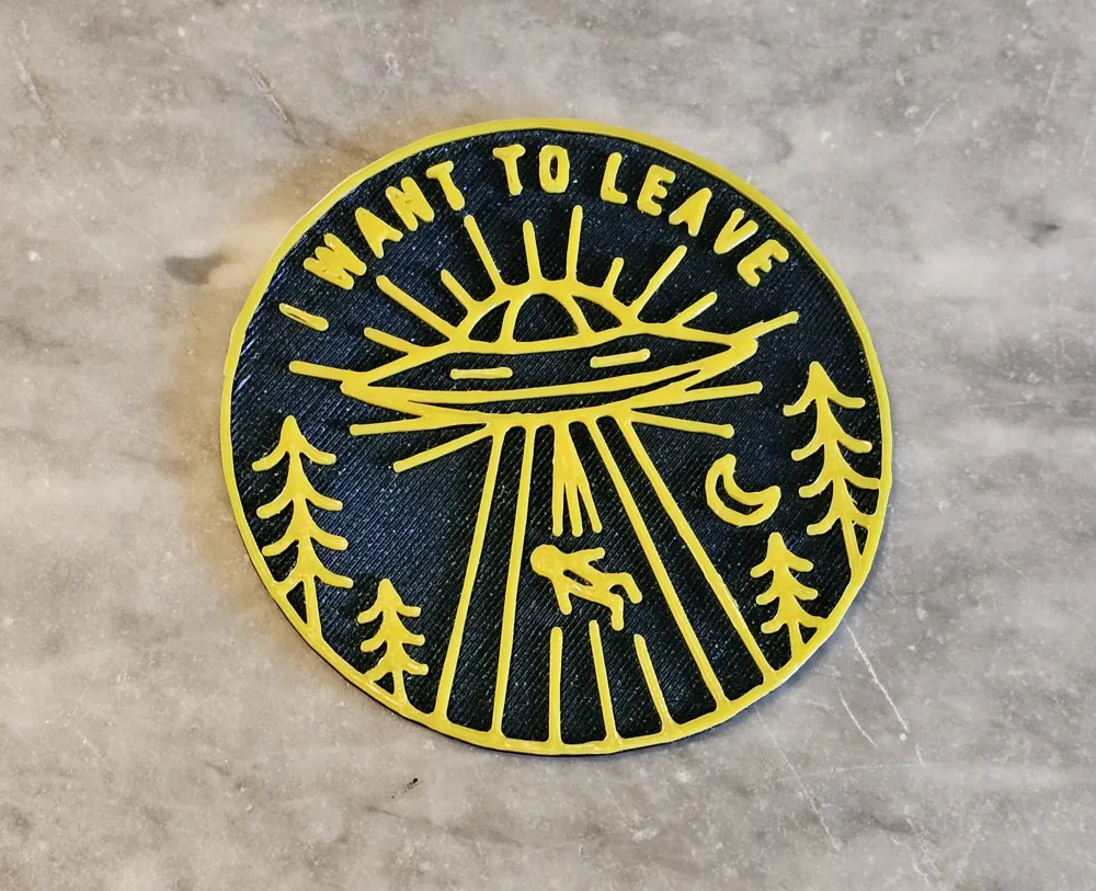 I want to leave badge by dubmehard - MakerWorld