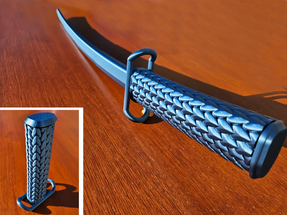 Dragon Hero Sword Katana Print-in-Place - Free 3D Print Model - MakerWorld