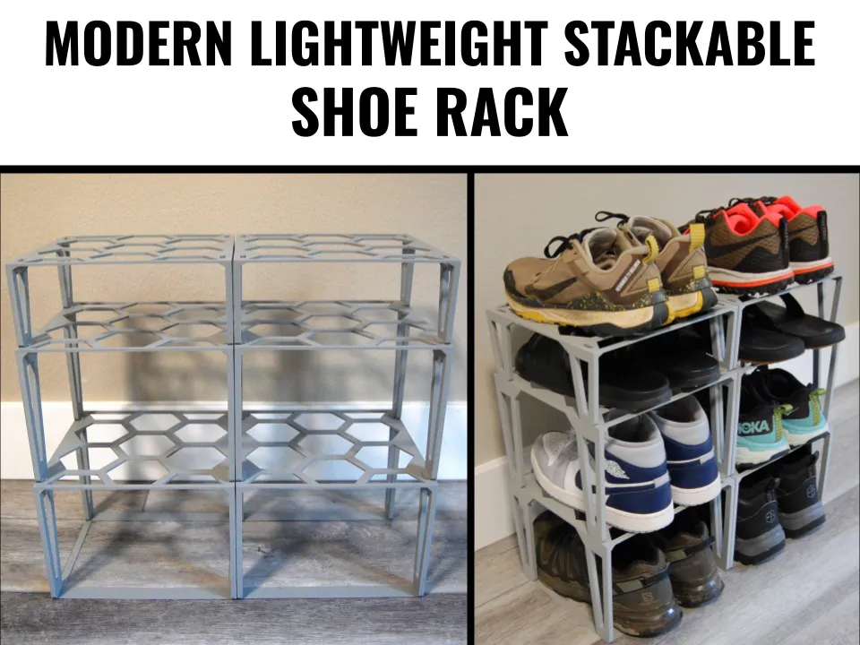 Stackable / Modular Shoe Rack Organizer Honeycomb by Arc3dprinting ...