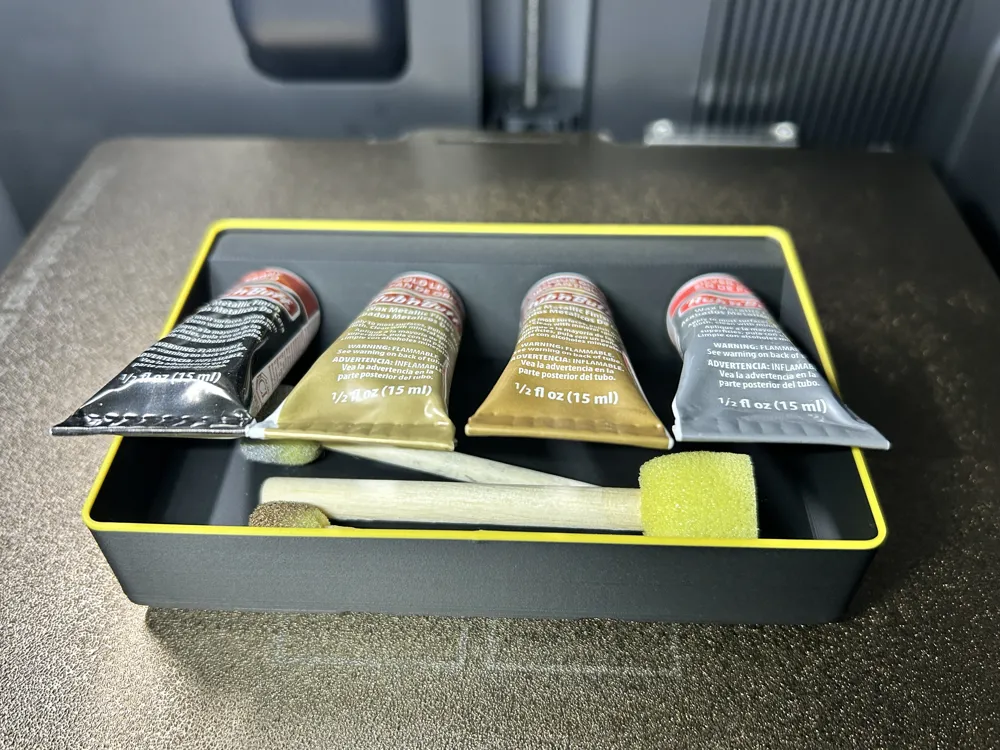 Rub 'n Buff 4-Tube Gridfinity Holder - Free 3D Print Model - MakerWorld