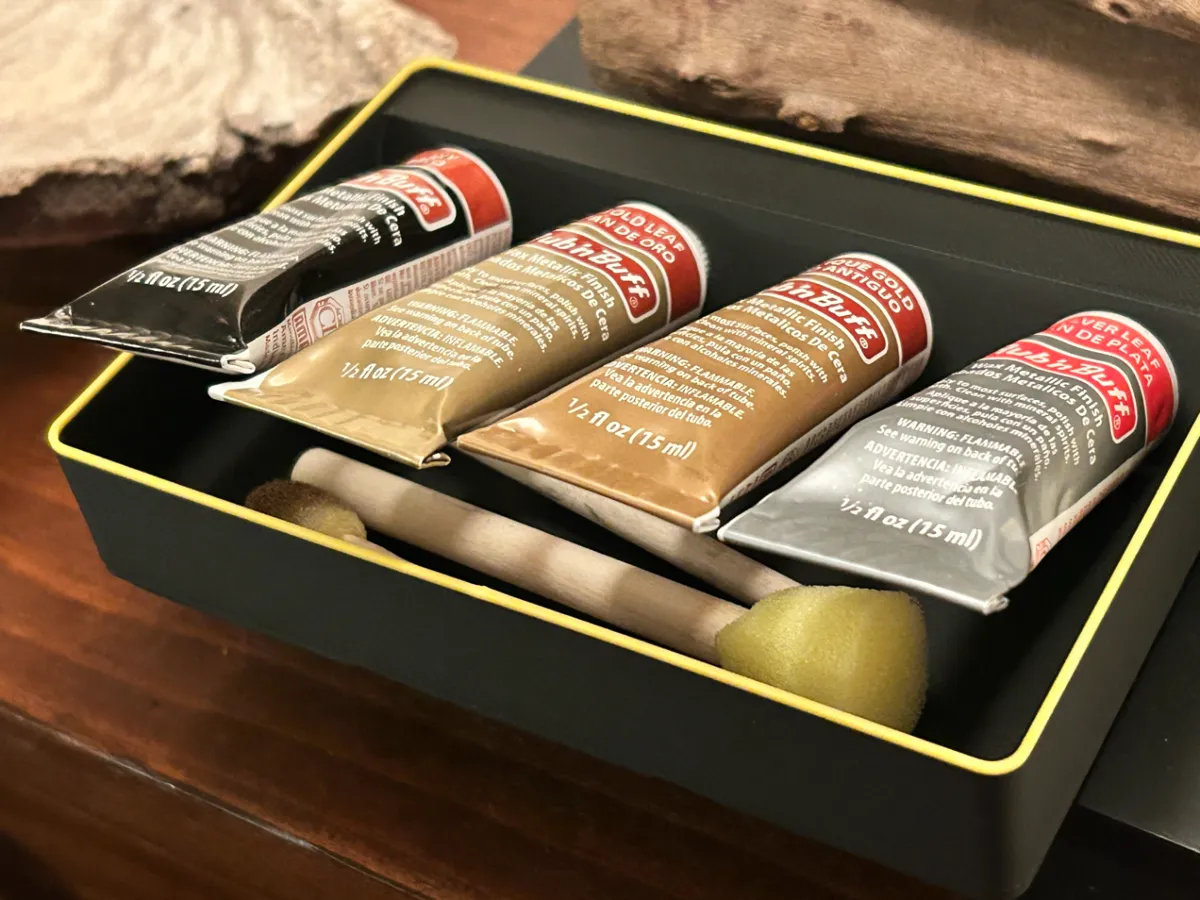 Rub 'n Buff 4-Tube Gridfinity Holder - Free 3D Print Model - MakerWorld