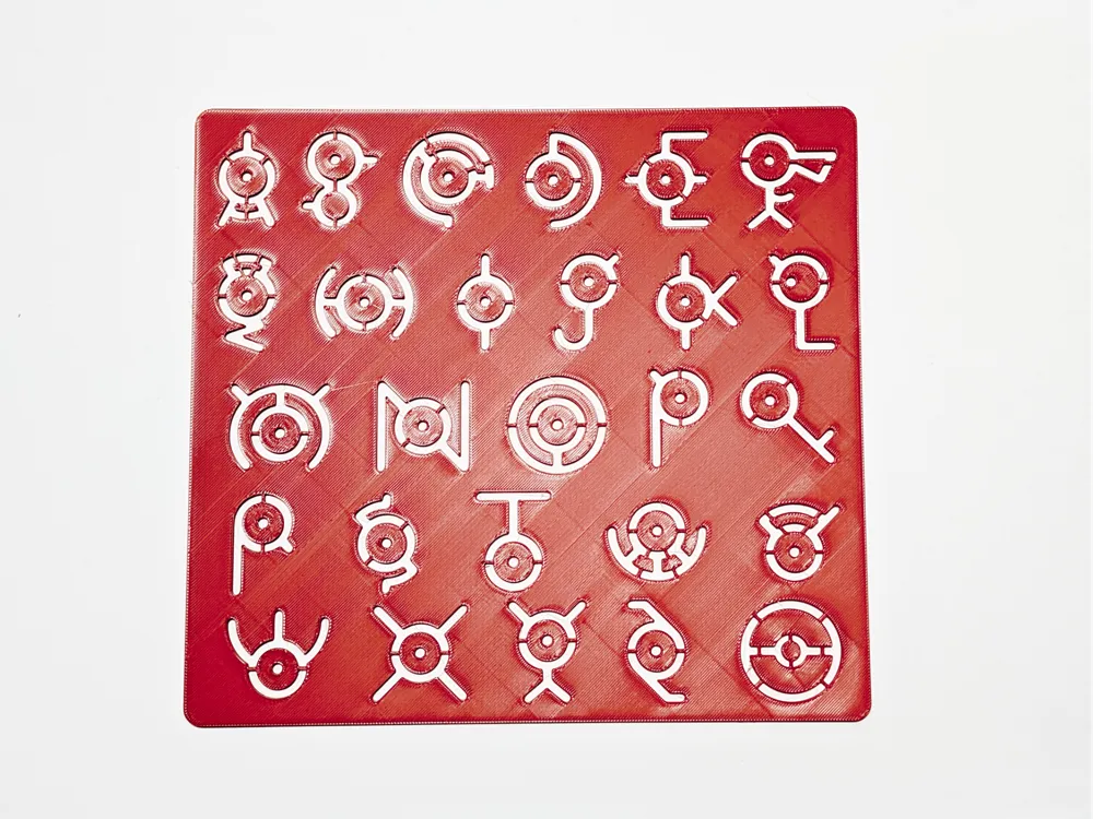 Pokemon Unown - Drawing Template by phoenix3dmodels - MakerWorld