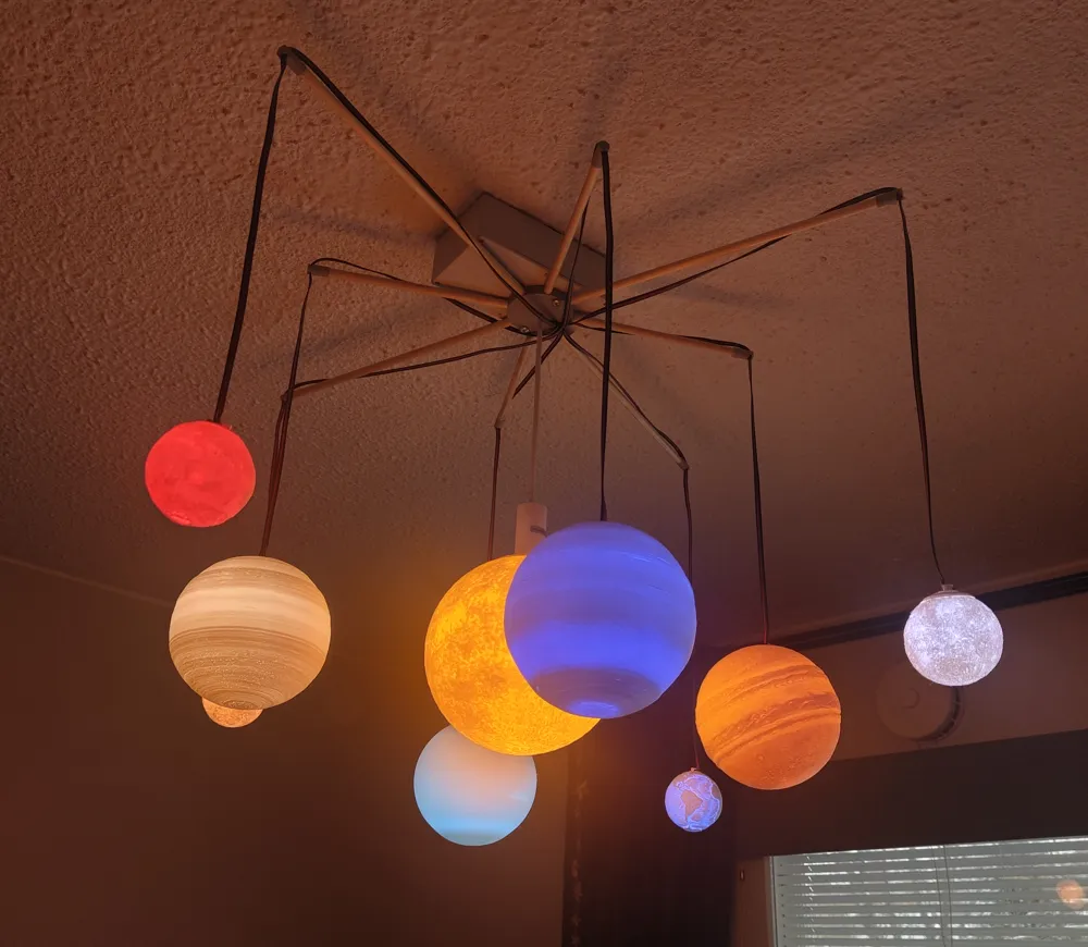Solar System Ceiling Mount - Free 3D Print Model - MakerWorld