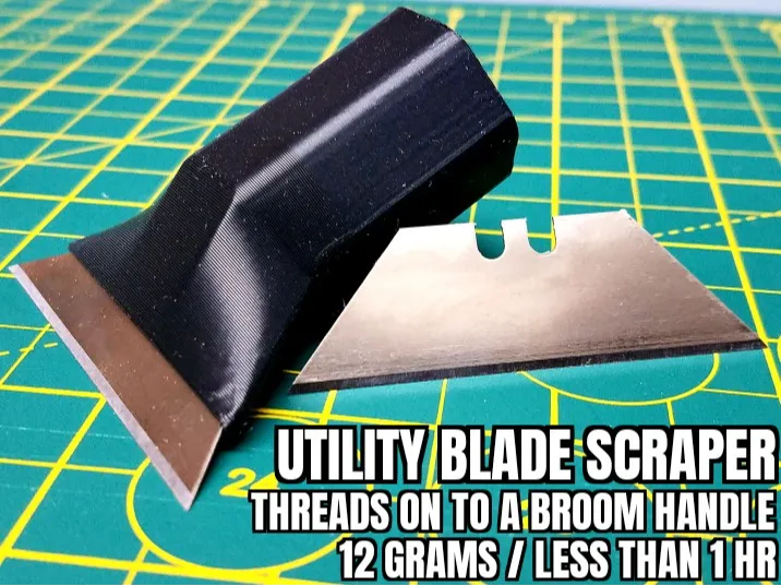 Utility Blade Scraper - Broom Handle Threads - Free 3D Print Model ...