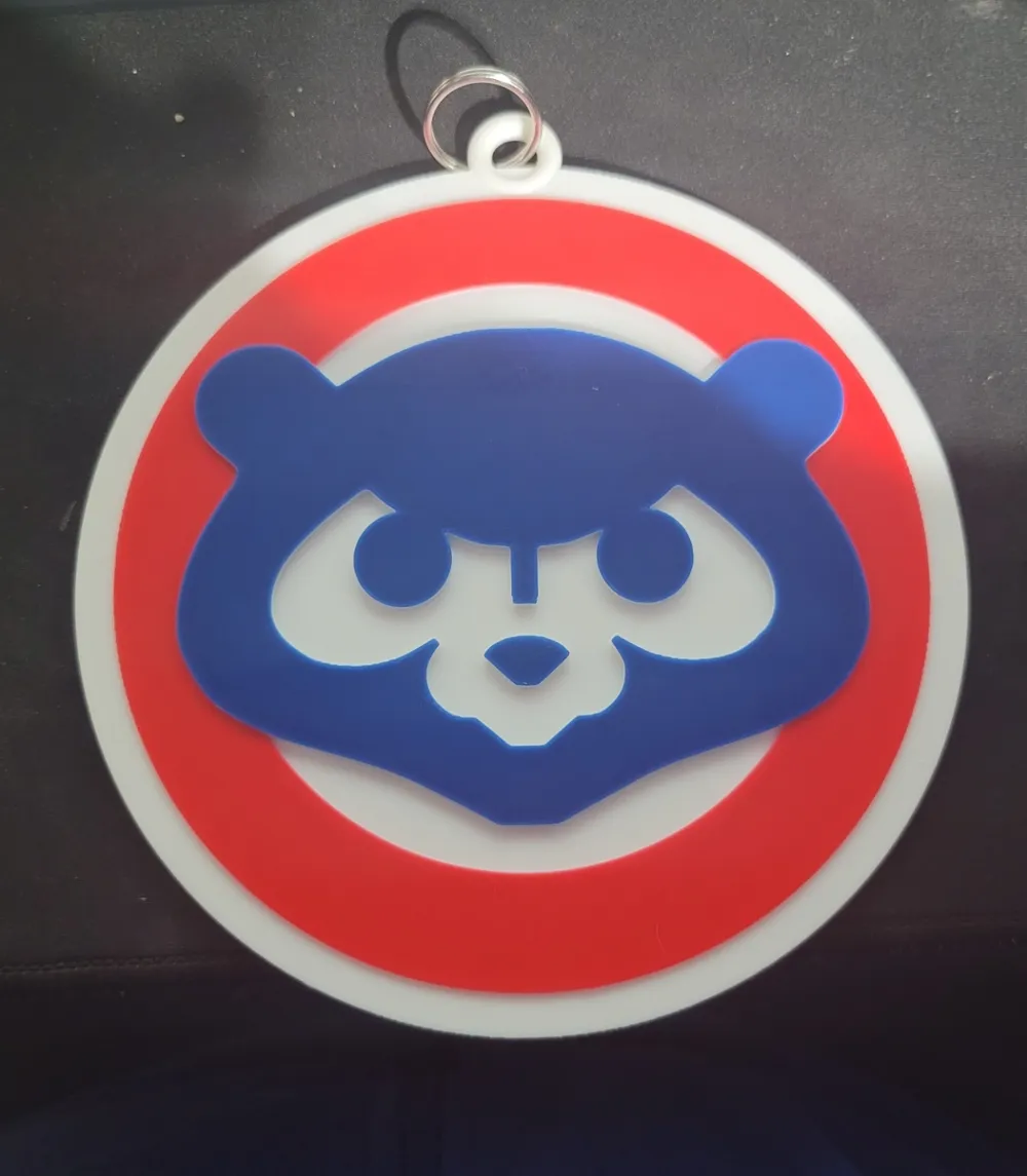 Chicago Cubs 3d Cub face logo 180mm x 180mm by mercadogarzas - MakerWorld