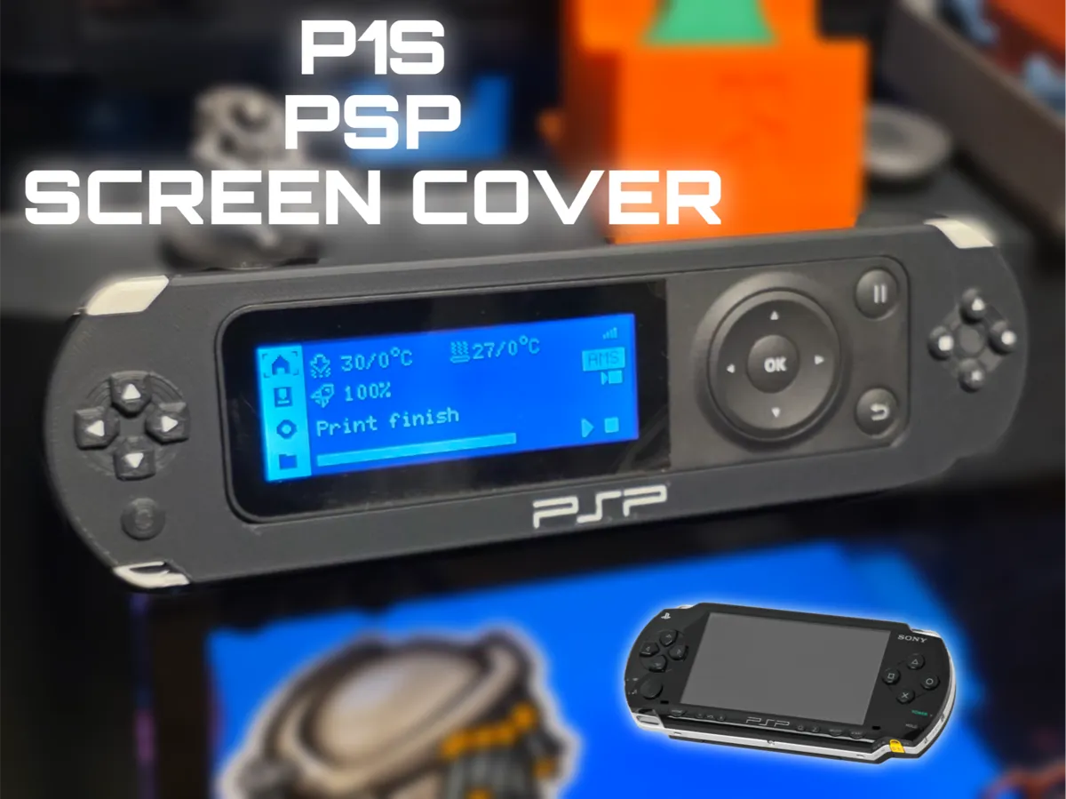P1S - PSP Screen Cover - Free 3D Print Model - MakerWorld