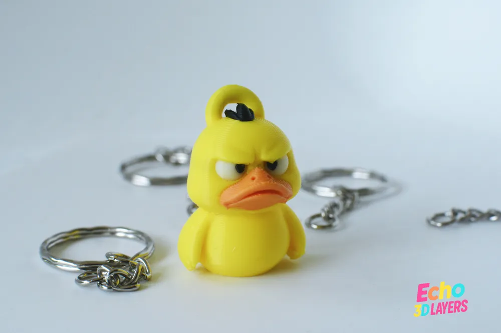 Angry duck keychain by Echo 3D Layers MakerWorld: Download Free 3D Models