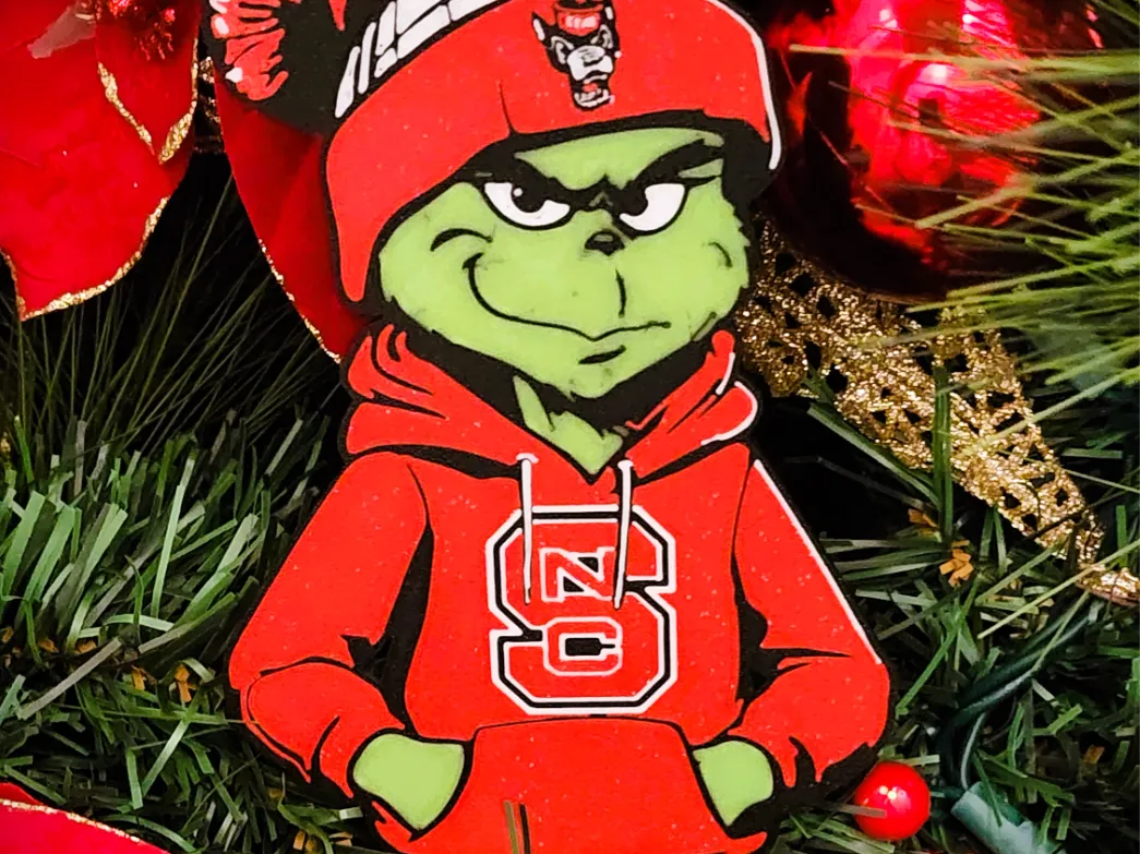 Grinch NC State Wolfpack Ornament - Free 3D Print Model - MakerWorld